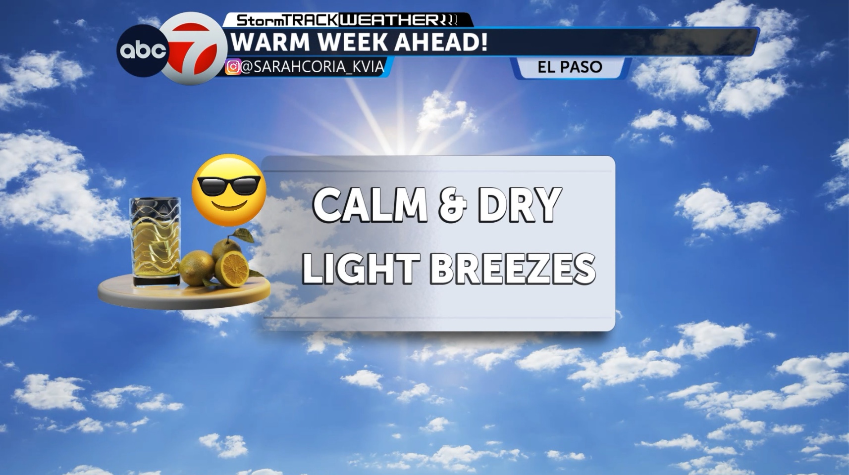 ABC-7 StormTrack Weather: Above average temps, dry conditions - KVIA